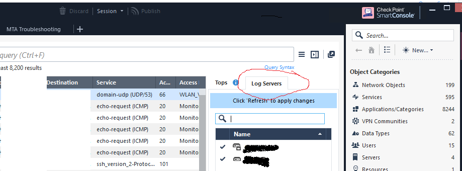 How to open dedicated log server in SMS? - Check Point CheckMates