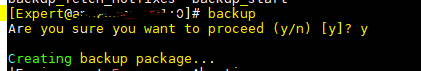 Environment error after backup command - Check Point CheckMates