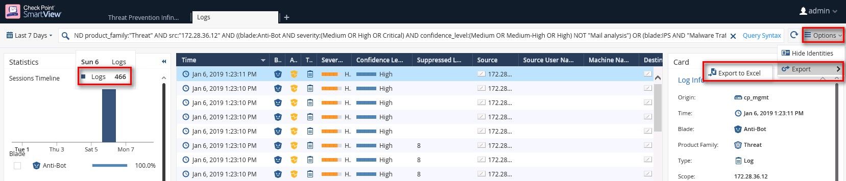 匯出Traffic Log成Excel格式 Export traffic log as Excel ... - Check Point ...