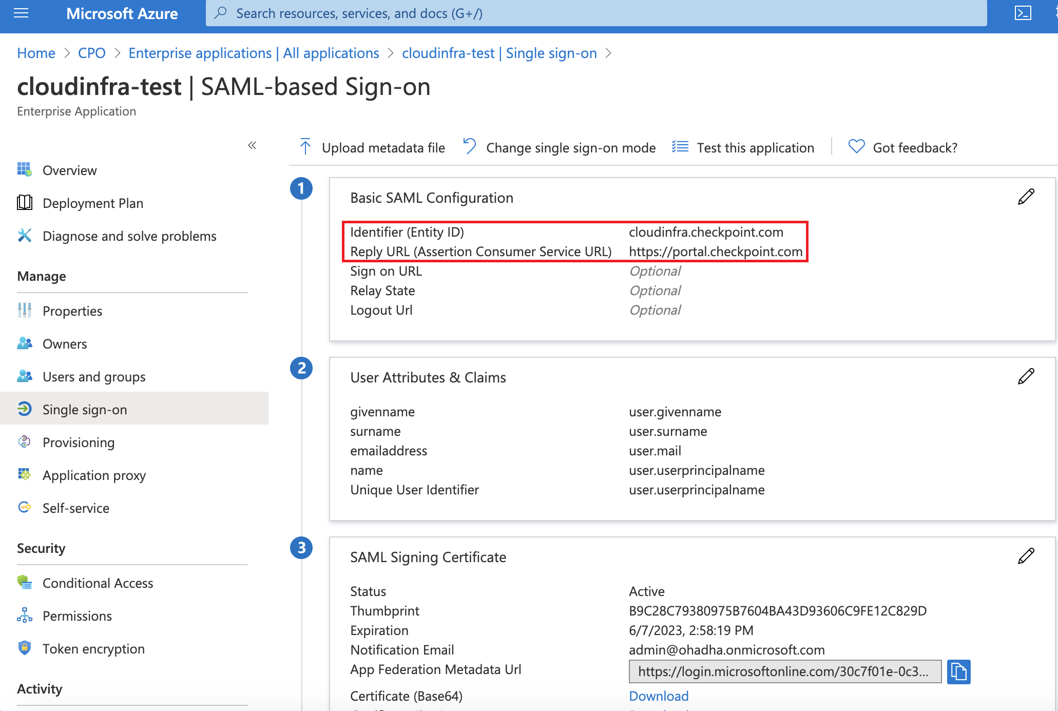 SSO with Azure AD - Check Point CheckMates