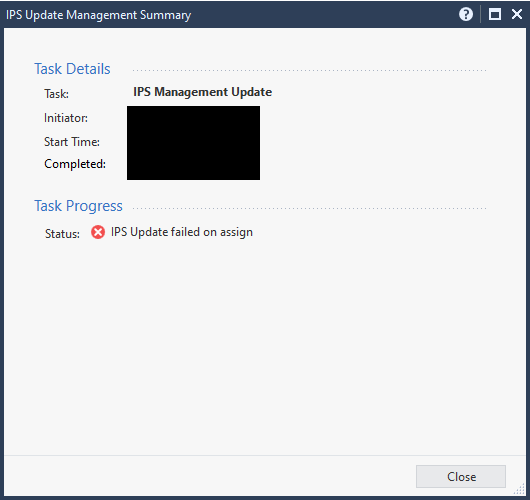 IPS update Failed : - Check Point CheckMates
