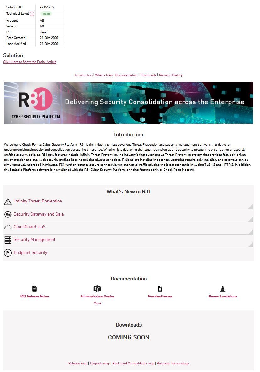 R81 is now available (Questions and Answers) - Check Point CheckMates