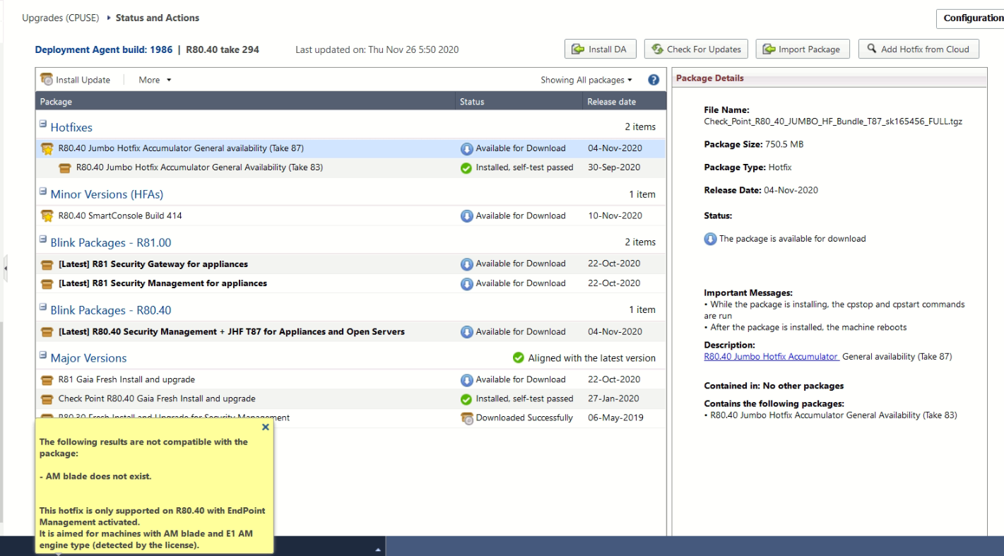 Cannot install Anti-Malware signature updates for ... - Check Point ...