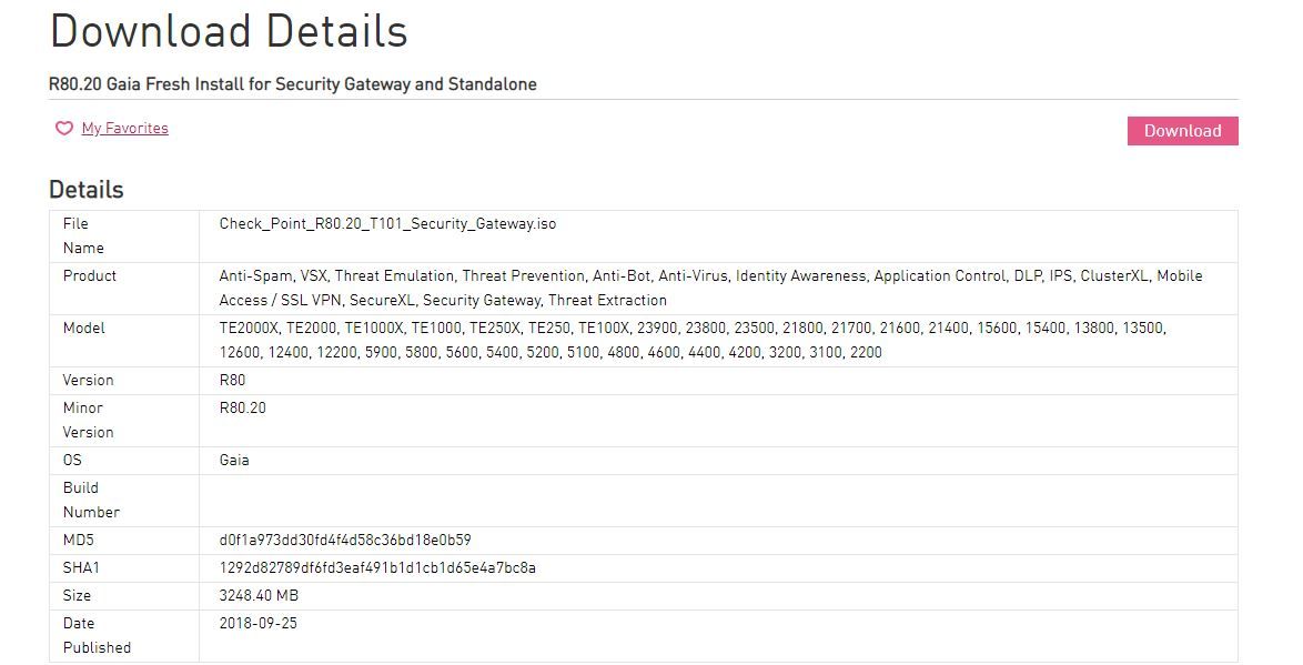 Solved: 6000 series appliance R80.20 download - Check Point CheckMates