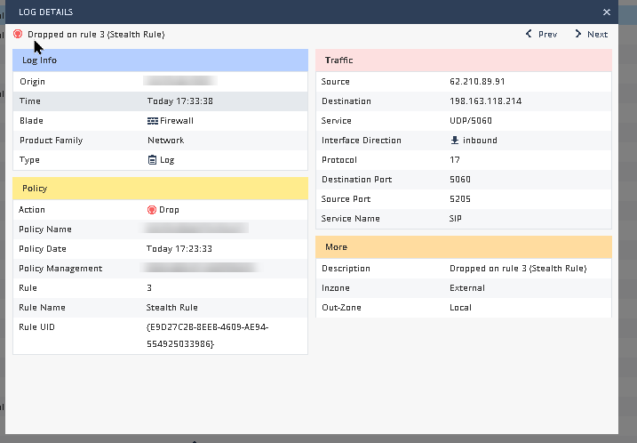 SIP traffic and Stealth rule - Check Point CheckMates
